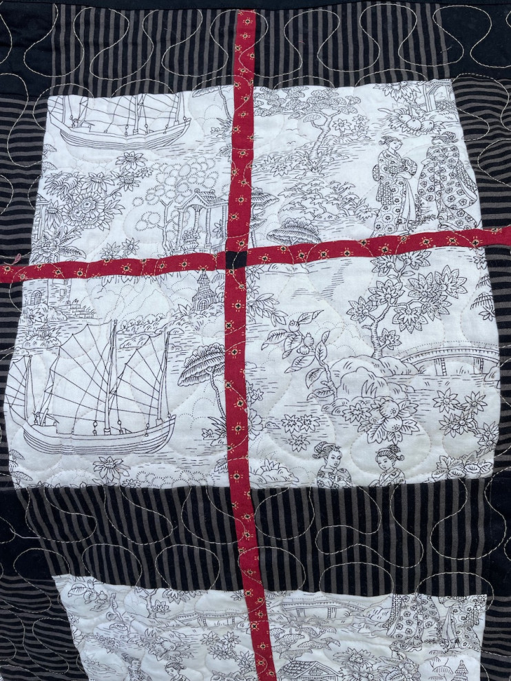 My Asian Toile quilt is finished