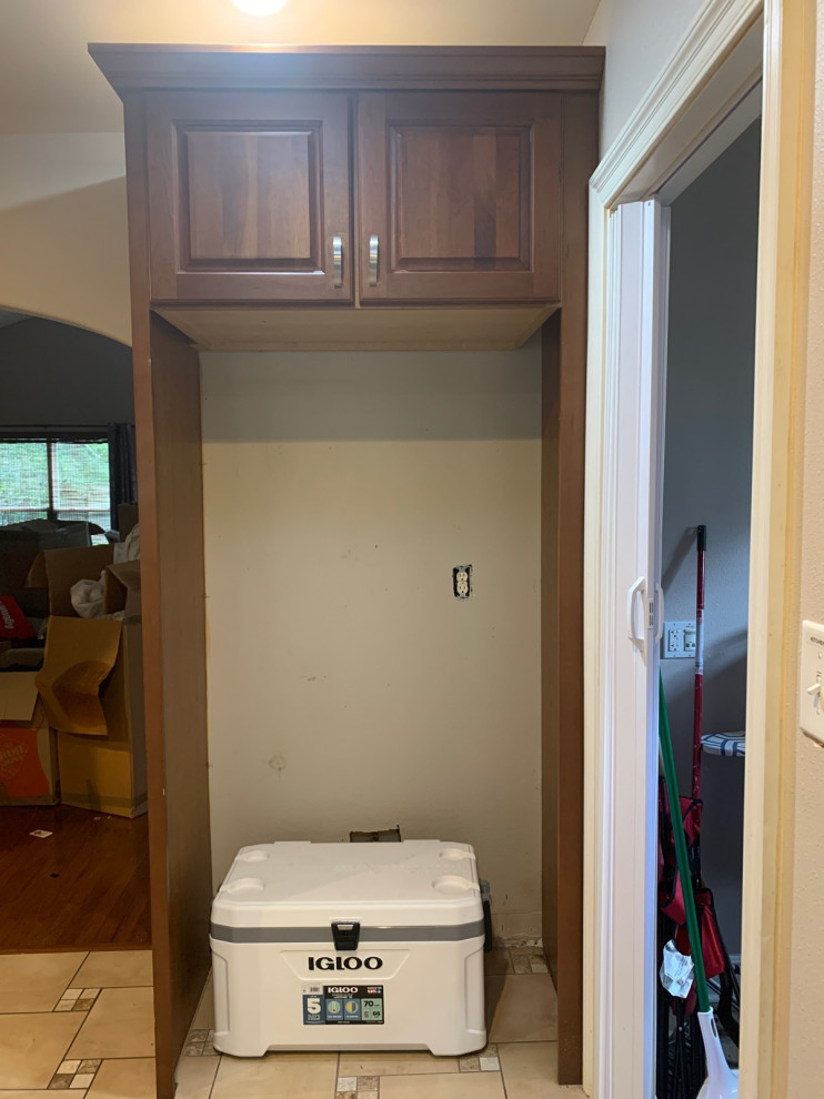 Freestanding Fridge on Stand Alone Wall