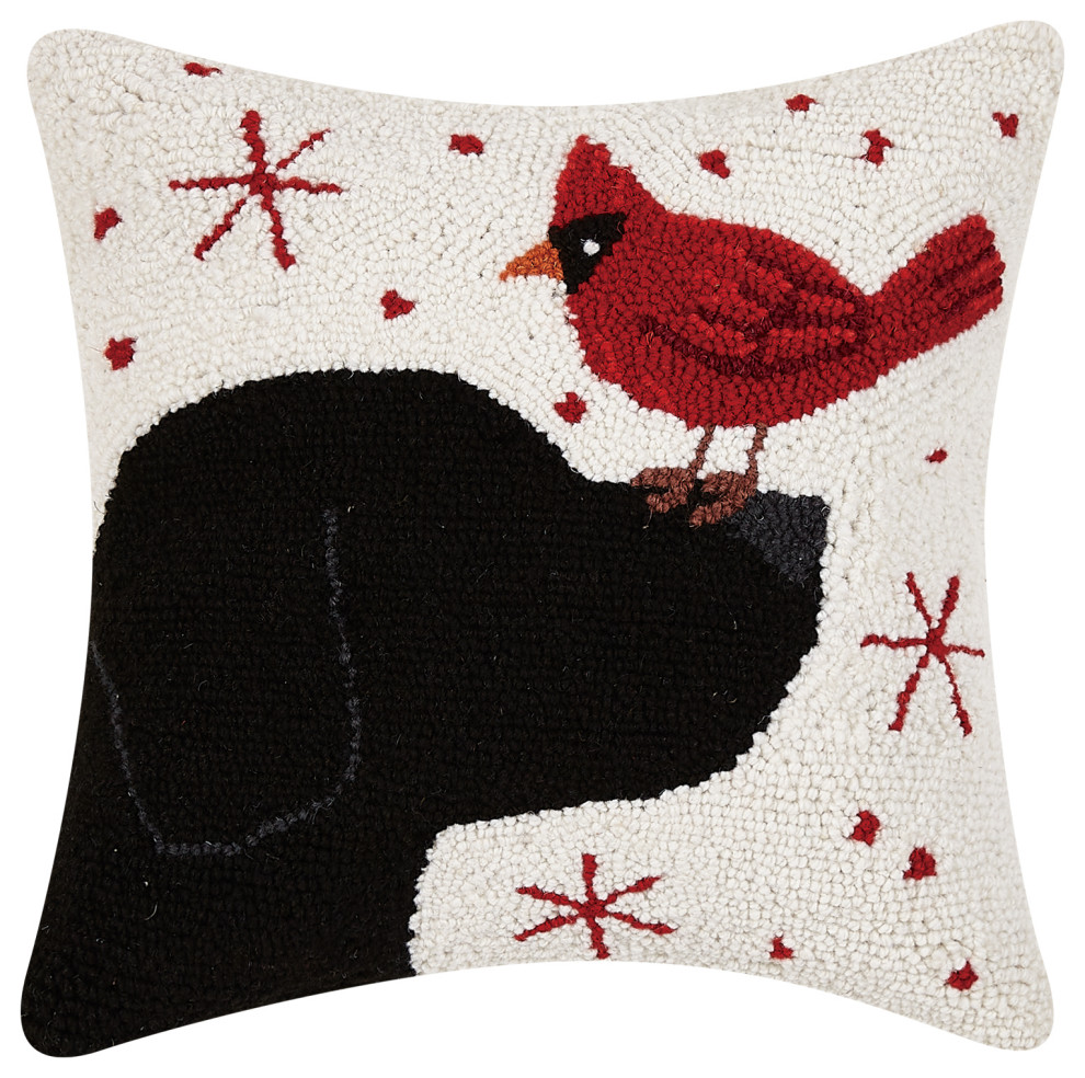 Lab And Cardinal Hook Pillow - Contemporary - Decorative Pillows - by ...
