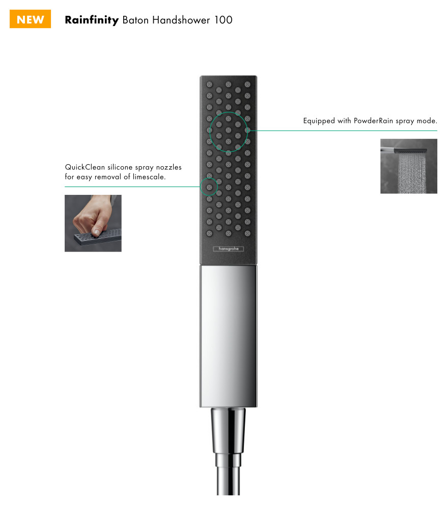 Hansgrohe Rainfinity Handheld Shower 1 Function Contemporary