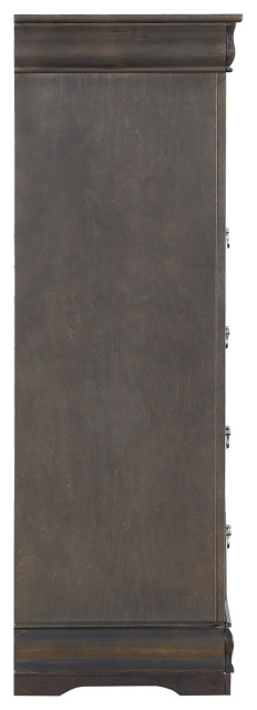 Classic Phillip Vertical Dresser, 5 Drawers With Unique Pull Handles ...