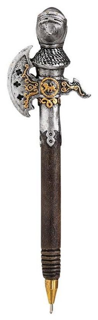 Decorative Gothic Knight Armor Weapon Statue Sculpture Pen ...