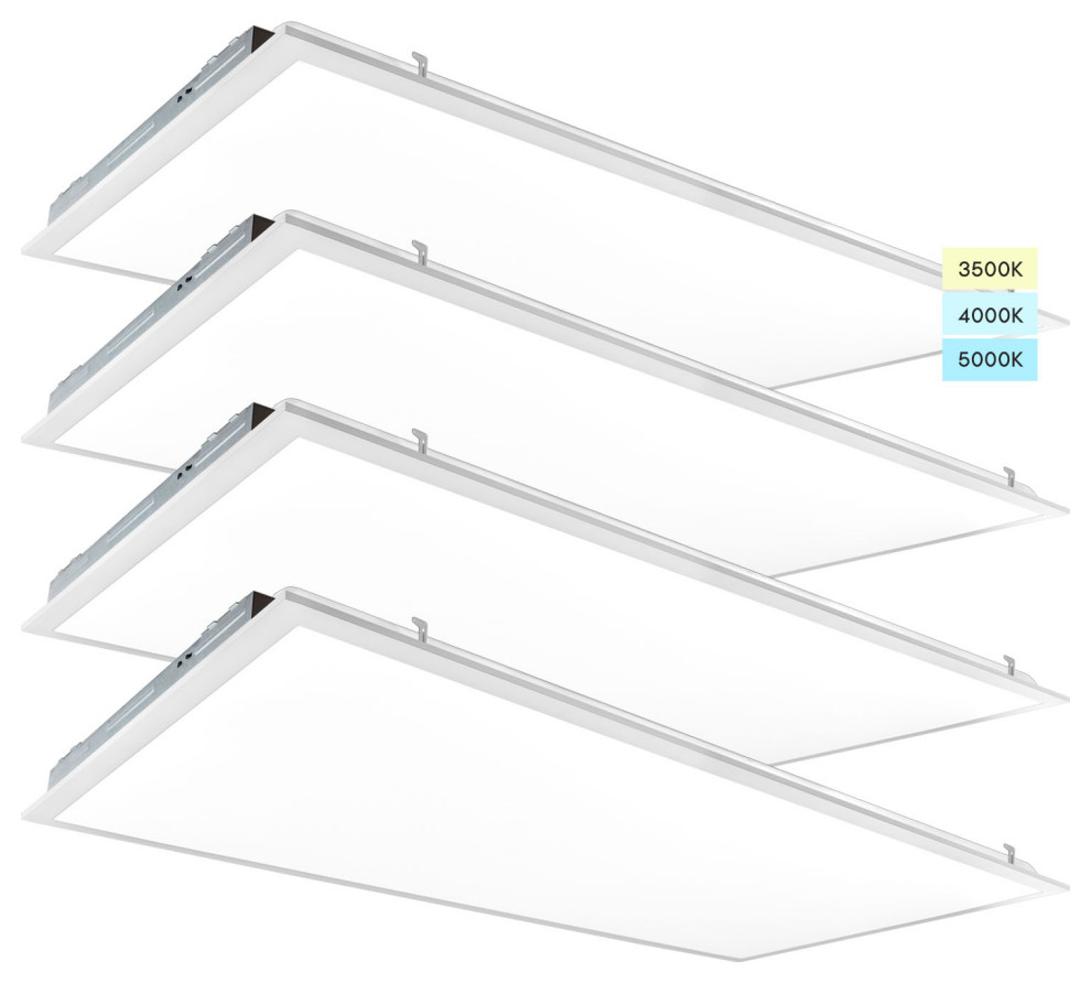 Luxrite 2x4 FT LED Panel Lights 30/40/50W 3CCT Dimmable 4 Pack - Modern ...