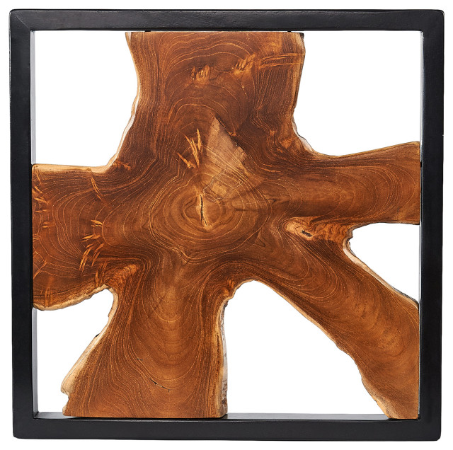 Rustic Wood Wall Decor Art, 17'' - Rustic - Wall Accents - by BNF Home ...