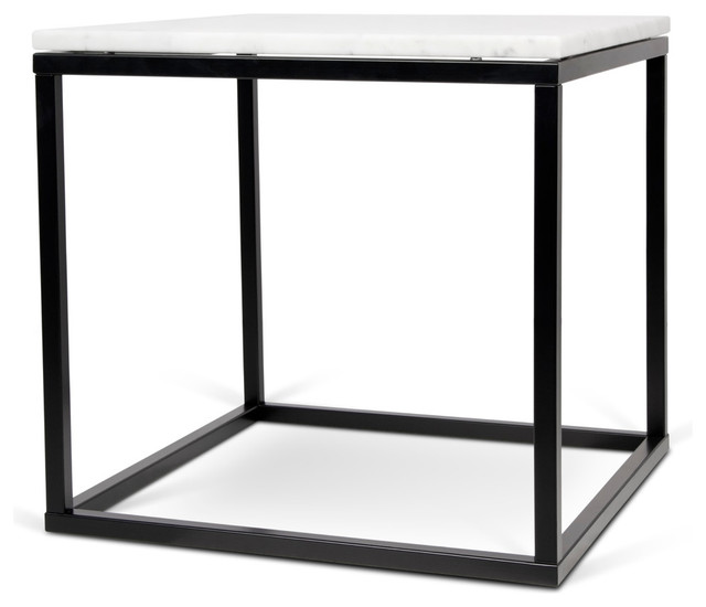 Prairie 20"x20" End Table With Marble Top - Transitional - Side Tables ...