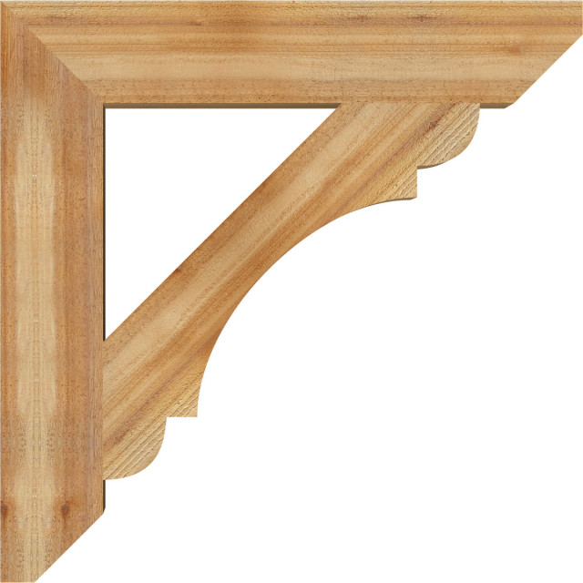 Balboa Traditional Bracket, 16"Dx28"H, 4"W Western Red Cedar/Rough Sawn ...