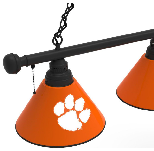 Holland Clemson 3-Shade Billiard Light - Black Fixture - Contemporary ...
