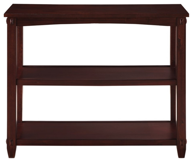 Lane 3-Shelf Console Table in Espresso Wood Finish - Transitional ...