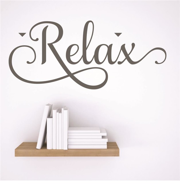 Vinyl Decal, Relax Sign Lettering Quote, 6x30", 6X30 - Contemporary ...