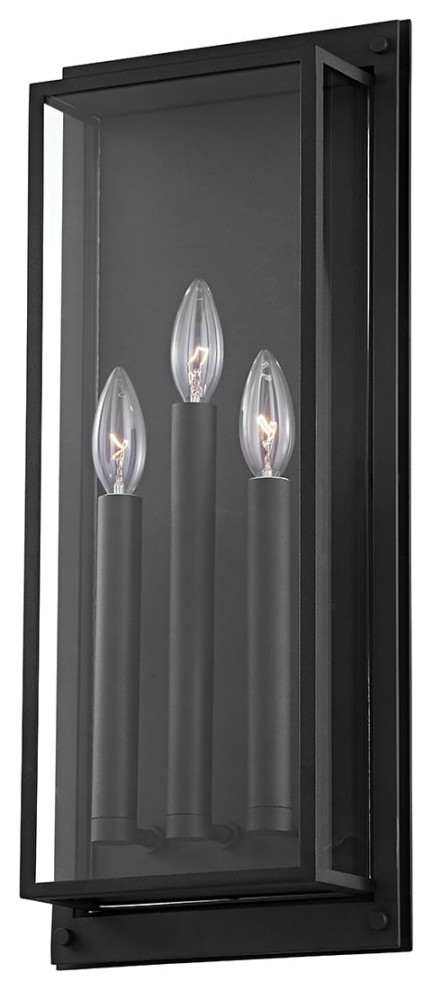 Winslow 1 Light Large Exterior Wall Scone, Textured Black ...