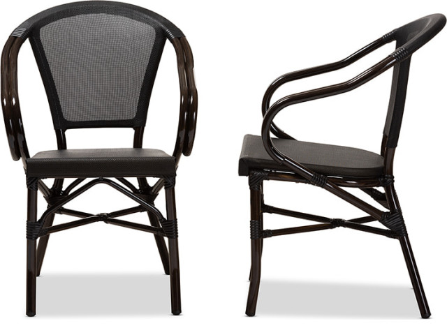 Artus Stackable Dining Chair (Set of 2) - Tropical - Outdoor Dining ...