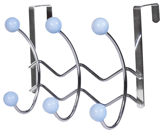 6 Hooks Wave Lilac Porcelain Balls - Contemporary - Robe & Towel Hooks - by TEAMSON US INC | Houzz