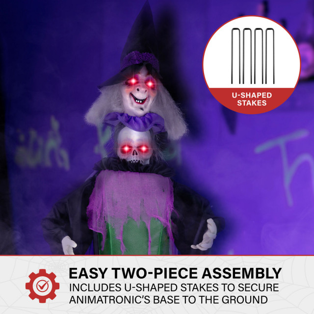 Lifesize Animatronic Witch, Lights and Sound - Traditional - Holiday ...