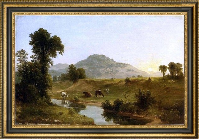 Asher Brown Durand Pastoral Landscape Framed Premium Canvas Print, 16 ...