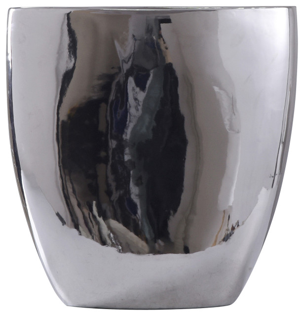 Darius Vase Small Chrome Finish on Ceramic - Contemporary - Vases - by ...