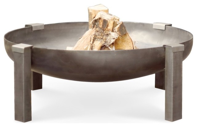 Tilsit Rusting Steel Wood Burning Fire Pit 41" - Transitional - Fire ...