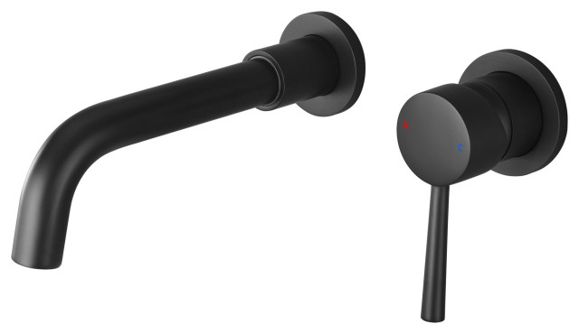 Single Handle Wall Mount Bathroom Faucet - Transitional - Bathroom Sink ...