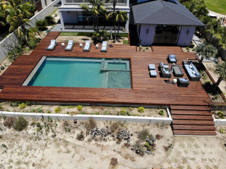 IPE Decks Around Pool, zero edge pool deck - Contemporary - Exterior ...