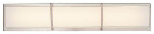 Artika Subway Modern Bathroom Vanity Light Fixture, Brushed Nickel ...