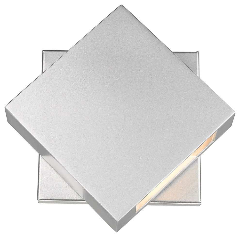 Quadrate 1-Light Outdoor Wall Sconce In Silver, 9.250 - Modern - Wall ...