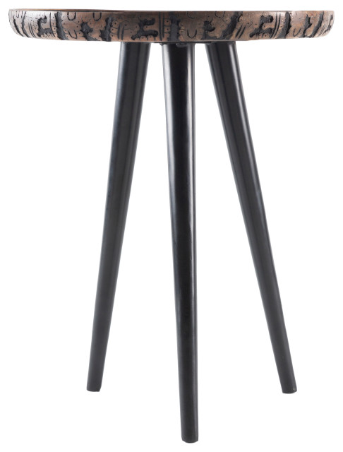 Surya Kavya KAV-001 End Table, Wood/Black - Midcentury - Side Tables ...