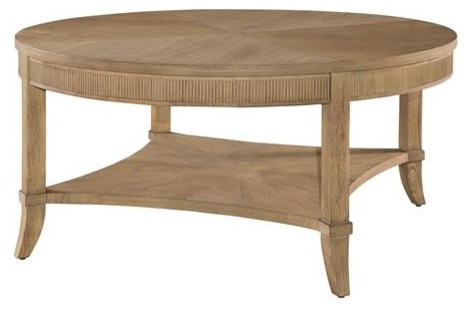 Hekman Urban Retreat Round Coffee Table With Reeded Apron ...