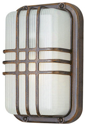 Trans Globe TGL Rectangle Bulkhead Wall Light, Rust, 10"H ...