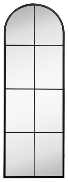 Metal Arch Window Pane Wall Mirror - Transitional - Wall Mirrors - by ...