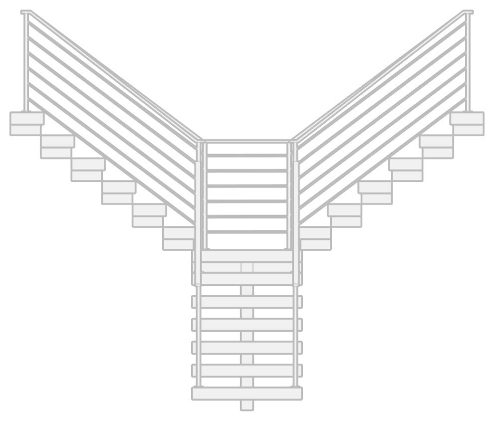 Stairs open bifurcated modern metal - Contemporary - Stair Parts - by ...