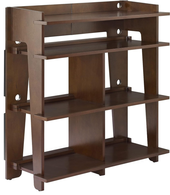 Soho Record Storage Console In Mahogany - Transitional - Console Tables ...