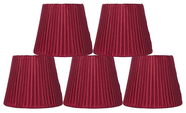 Box Pleated Chandelier Lamp Shade, Set of 5 - Traditional - Lighting ...