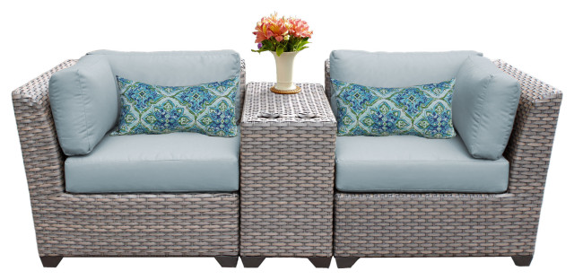 Florence 3 Piece Outdoor Wicker Patio Furniture Set 03b - Tropical ...