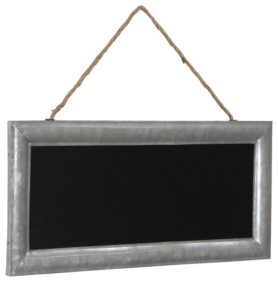 Cheungs Rectangular Chalk Board With Galvanized Metal Frame And Hanging ...