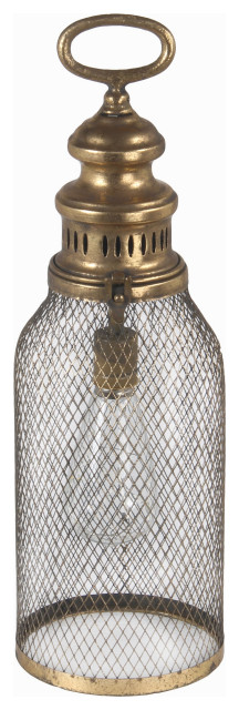 Metal Frame Battery Operated Electrical Lantern with Ring Hanger,Large ...