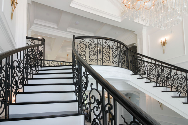 92_Grand Double Staircase in Exquisite Custom Home, Great Falls VA ...