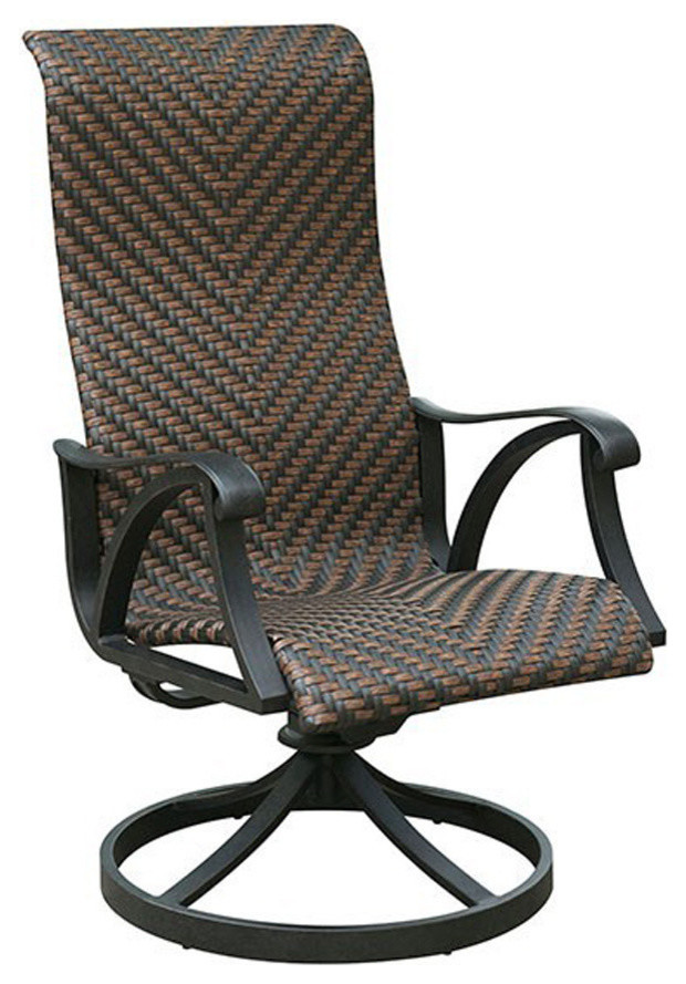 Chiara I Contemporary Metal Wicker Rocker Chairs, Set of 2 - Tropical ...