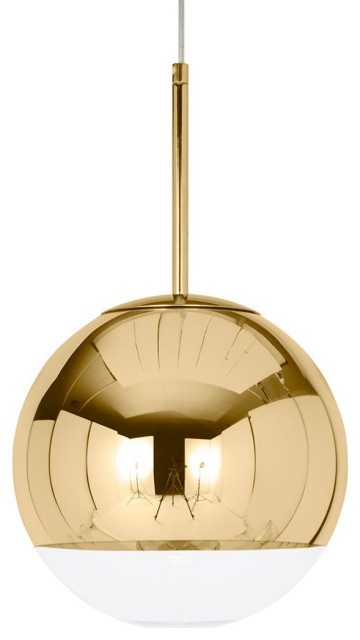 Sphere Gold Pendant Light 16" - Midcentury - Pendant Lighting - by ...