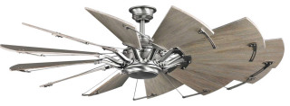 Springer 60" Indoor Ceiling Fan, Antique Nickel - Beach Style - Ceiling ...