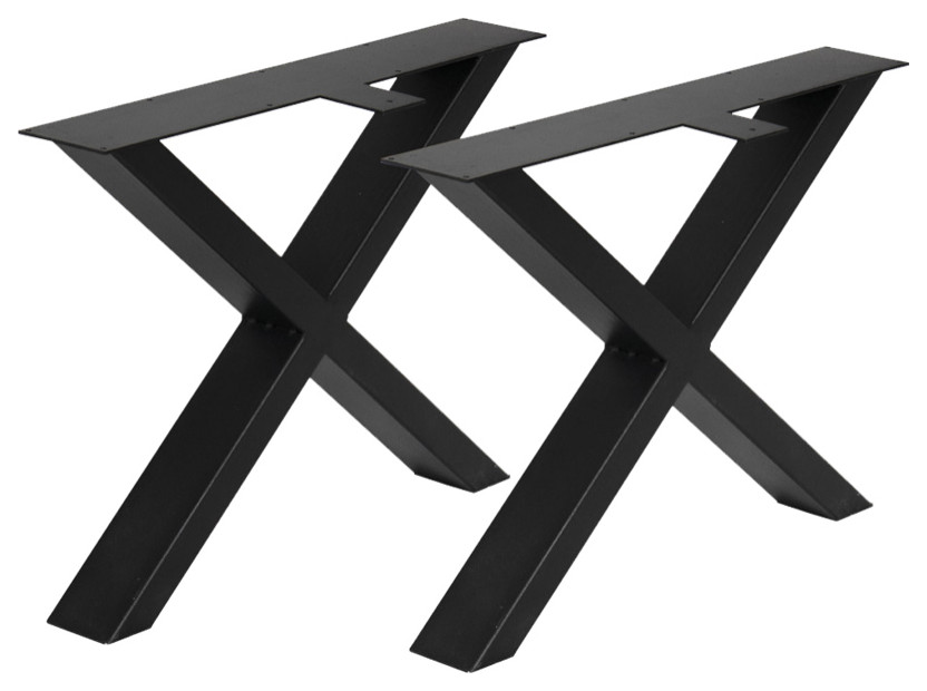 X-Type Table Leg, Set of 2, 18'' - Modern - Table Tops And Bases - by ...