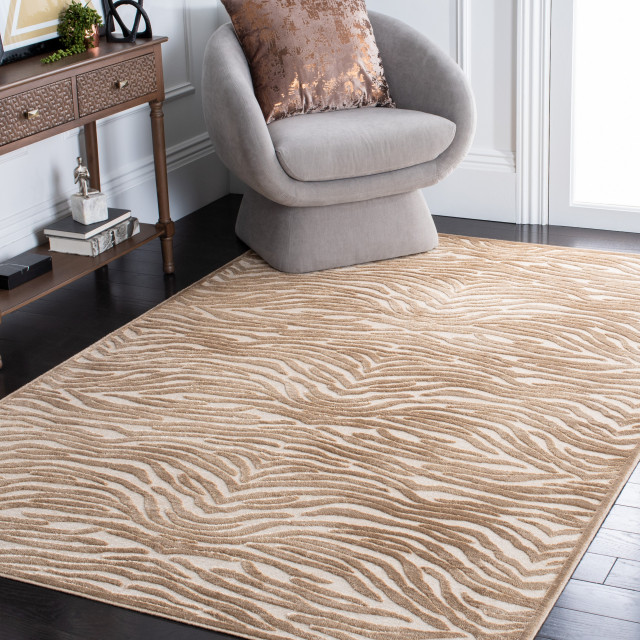 Safavieh Paradise Par305 Animal Prints and Images Rug, Caramel and ...