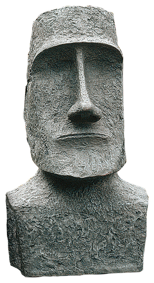Large Easter Island Moai Head - Contemporary - Garden Statues And Yard ...