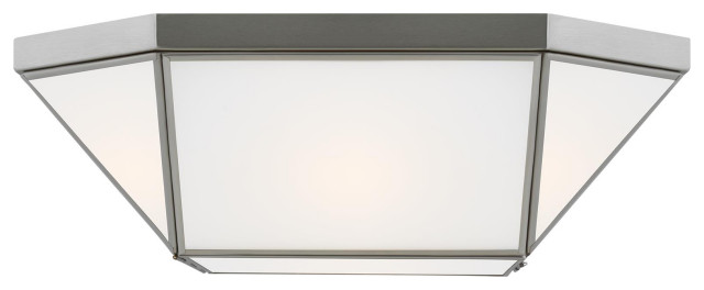 Morrison Two Light Ceiling Flush Mount, Brushed Nickel - Transitional ...