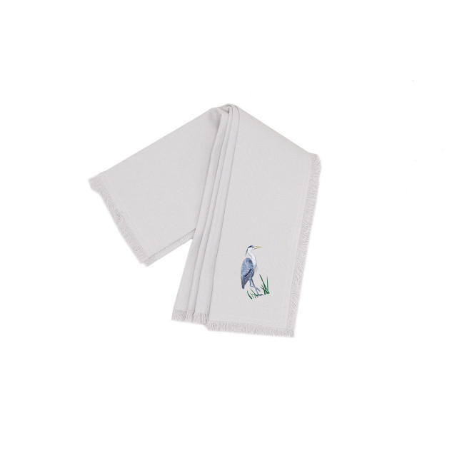 Set of Four Embroidered Heron Napkins - Beach Style - Napkins - by ...