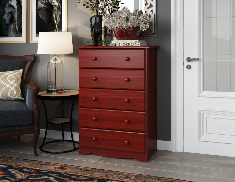 100% Solid Wood 5-Drawer Chest - Transitional - Dressers - by Palace ... 100% Solid Wood 5-Drawer Chest - Transitional - Dressers - by Palace ...