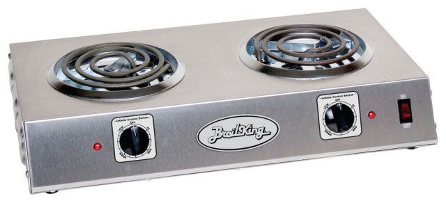 Professional Double Burner Range, Stainless - Contemporary - Gas Ranges ...