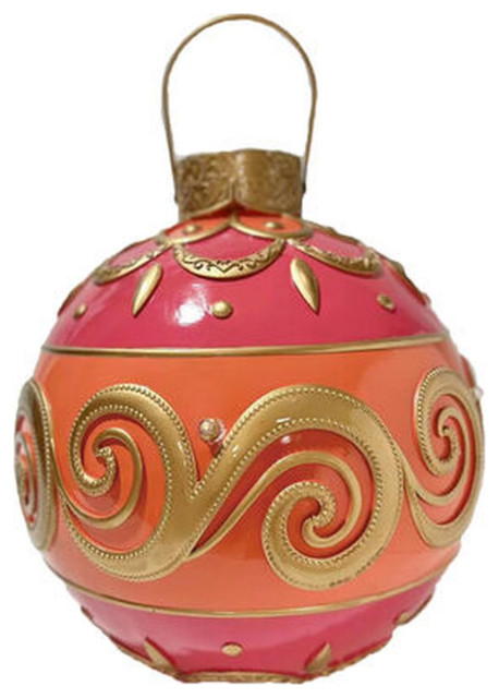 December Diamonds Pink Christmas 24" Pink Bauble With Led Decor ...