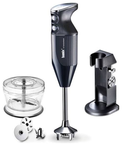Bamix Deluxe M150 Immersion Blender With Stand, Black - Traditional - Blenders - by Chef's Arsenal