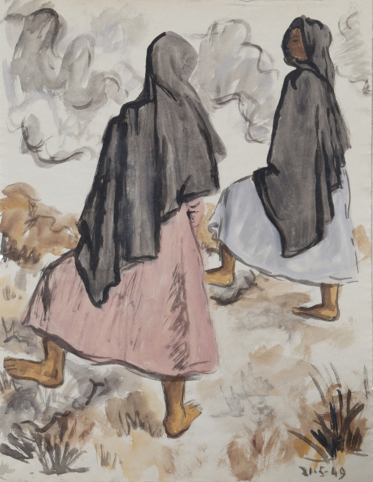 Bedouin Women III, Laurent Marcel Salinas, 18.5x24.5 - Contemporary ...