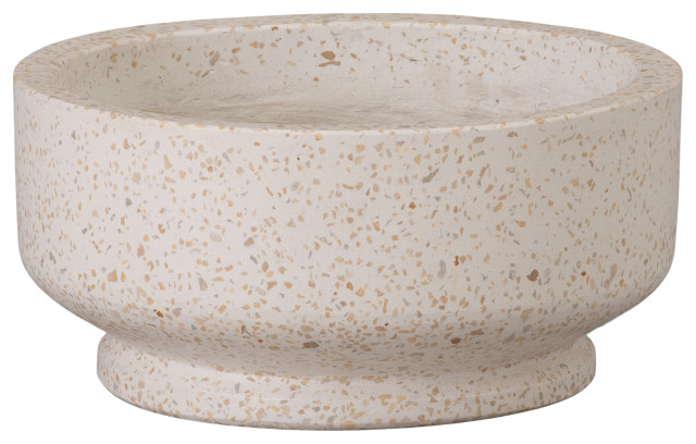 Weather Resistant Terrazzo Yellow Bowl - Transitional - Decorative ...