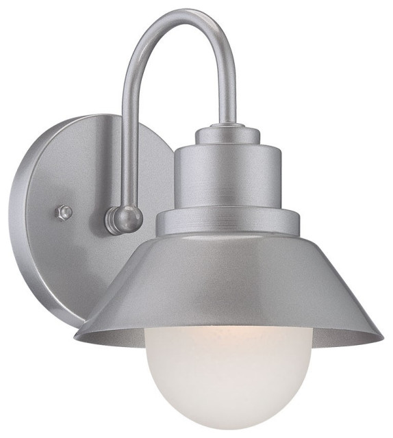 Brushed Silver Lamp Shade Wall Light - Modern - Outdoor Lighting - by ...